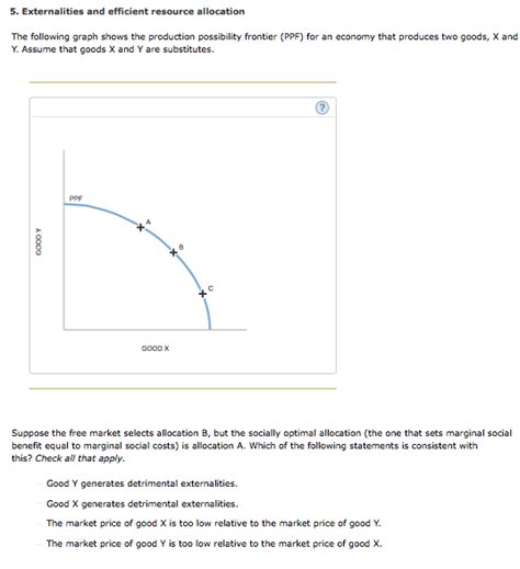 solved 5 externalities and efficient resource a ocation the