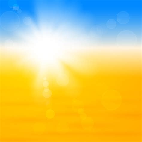 Premium Vector Background With Shiny Sun Over The Sand