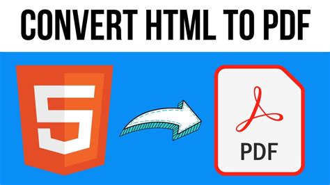 How To Convert HTML To PDF How To HTML To PDF Converter YouTube