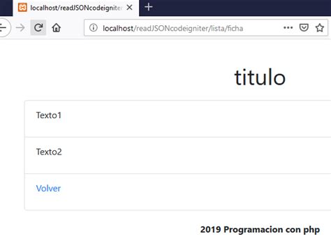 Tutorial de web en PHP con CodeIgniter y Json Programación con php