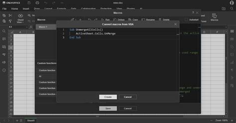 转换 Vba 宏 Onlyoffice