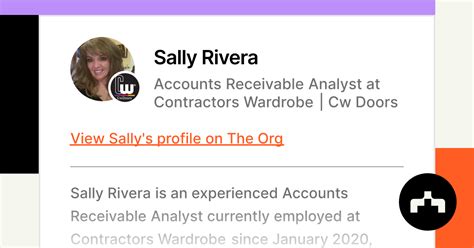 Sally Rivera Accounts Receivable Analyst At Contractors Wardrobe Cw
