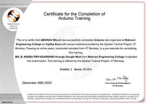 Arduino Iitbombay Spokentutorial Training Engineering Billa Abhinav