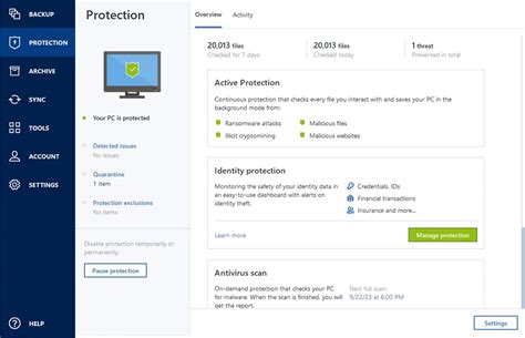 Acronis active protection against Ransomware and malware