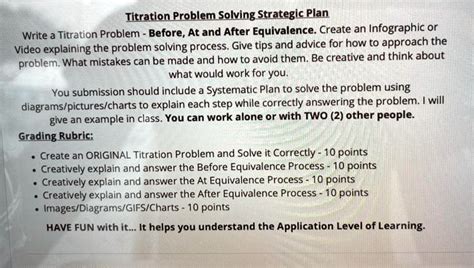 solved titration problem solving strategic plan titration problem