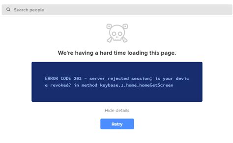 Error Code 202 Server Rejected Session Issue 19107 Keybase Client GitHub