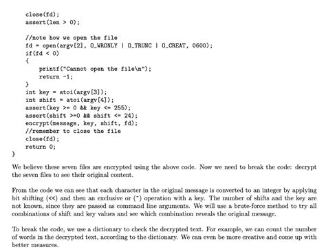 Exercise 1 100 Points Breaking The Code In A