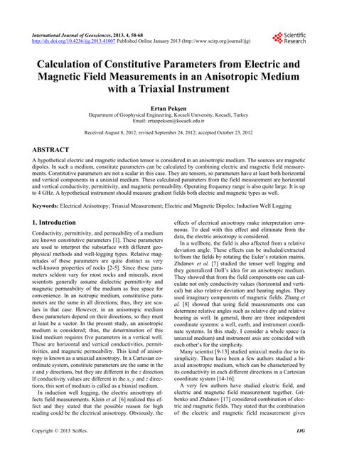 Pdf Calculation Of Constitutive Parameters From Electric And Magnetic