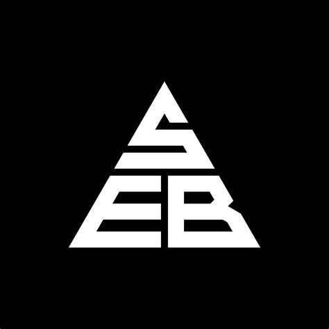 Seb Triangle Letter Logo Design With Triangle Shape Seb Triangle Logo