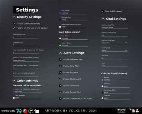 Chat Widget Twitch Stream Chat Box With Goal Widget Customizable Colors OBS Streamelements Etsy