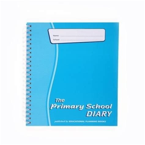 Paper Soft Blue Cover Single Line Primary School Diary 52 Ruled Pages