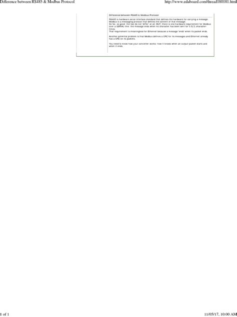 difference between rs485 and modbus protocol pdf network packet
