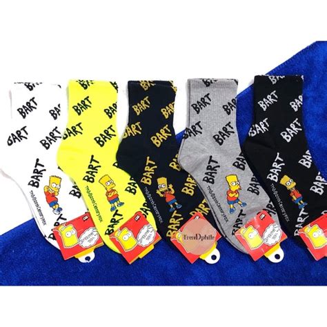 Korean Socks • Bart Simpson Iconic Socks Shopee Philippines