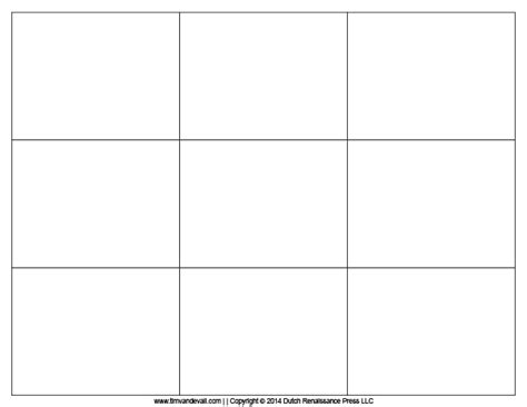 Printable Flash Card Template
