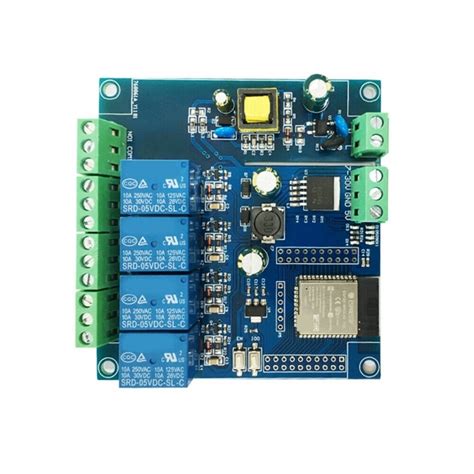 relay module equipped with esp32 wroom wifi ac dc power supply