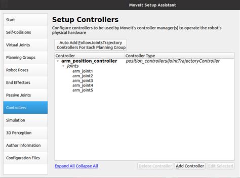 1 Moveit Configuration