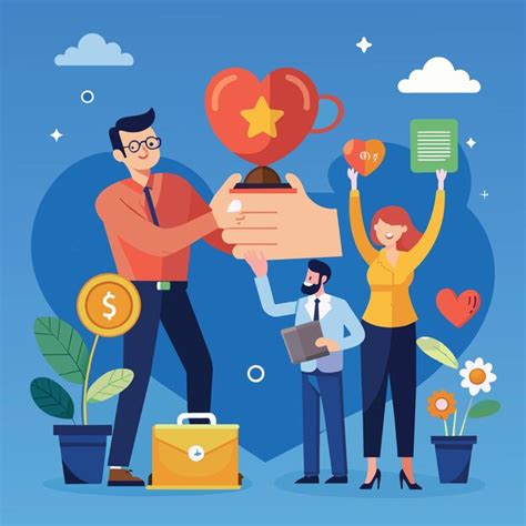 Premium Vector Employee Appreciation Giving Thank You Or Recognition Award To Best Employees