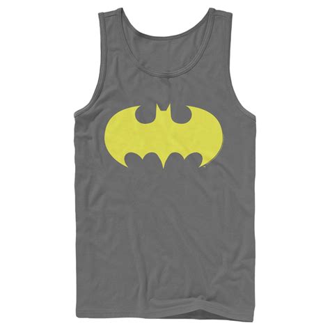 Mens Batman Logo Classic Wing Tank Top Charcoal Large