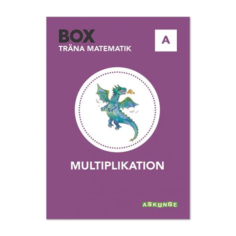 Mattebok Box Träna Multiplikation A
