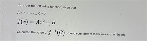 solved consider the following function given