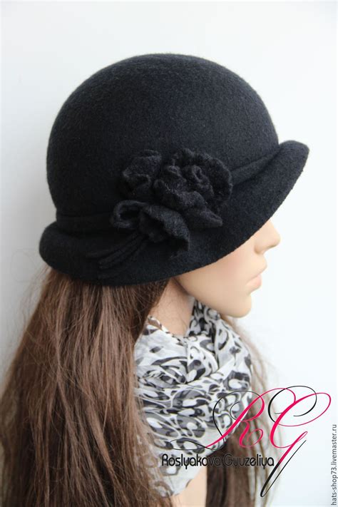 Купить Валяная шляпка Black Rose в интернет магазине на Ярмарке Мастеров
