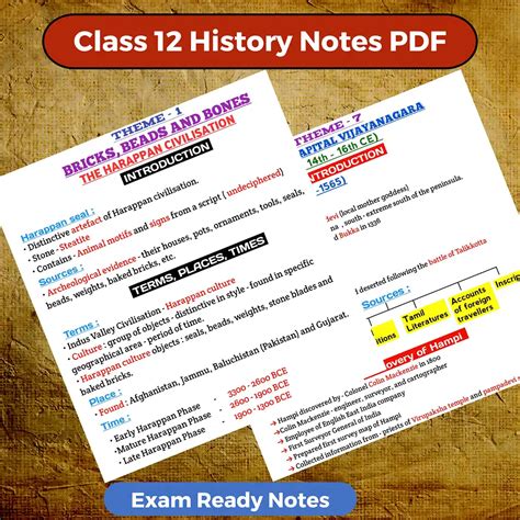 Class 12 History Notes Pdf Download 2025 2026 Digital Handwritten
