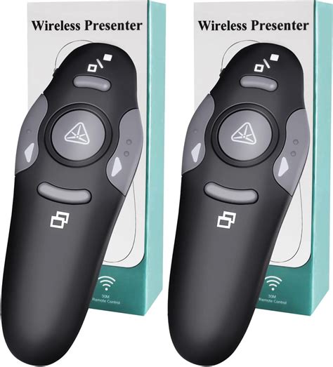 2 Units Wireless Presentation Clicker For Powerpoint Wireless Presenter Remote With Laser