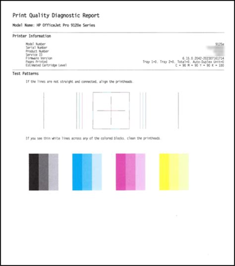 Hp Officejet Pro 9110 9120 9130 Printers Printing Self Test Pages Hp® Support