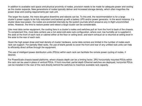 Power And Cooling Dell Powerscale Considerations And Best Practices