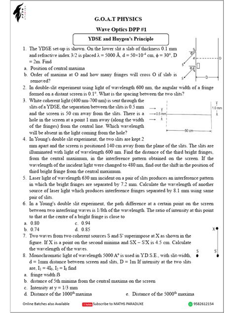 Ydse Pdf Wavelength Diffraction