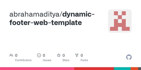GitHub Abrahamaditya Dynamic Footer Web Template
