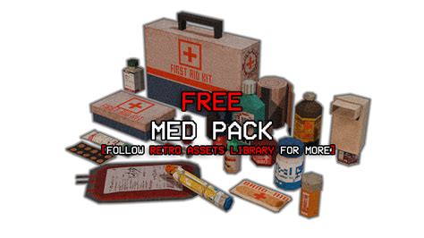 Psx Med Pack 20 Low Poly Medical Props For Survival Horror Games By