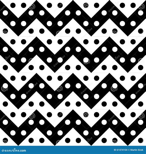 Vector Modern Seamless Geometry Pattern Chevron Black And White Abstract Stock Vector