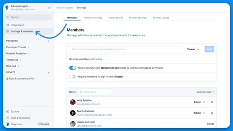 Workspaces Deepnote Docs