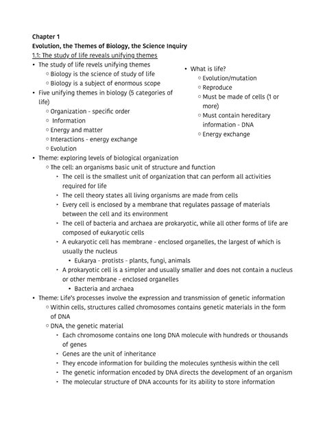 Chapter 1 Evolution The Themes Of Biology The Science Inquiry