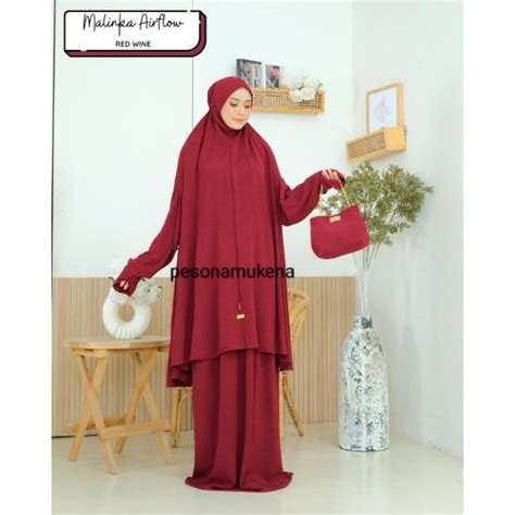 Jual Mukena Cantik Dan Kece Malinka Airflow Shopee Indonesia