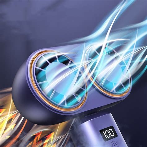 Usb Handheld Mini Fan Foldable Portable Neck Hanging Fans 5 Speed Usb Zambeel