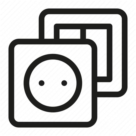 electric outlet power socket switch icon