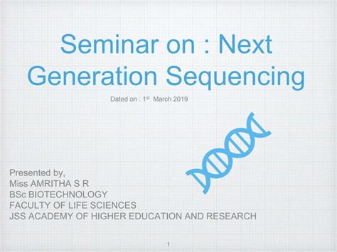 Next Generation Sequencing Pptx