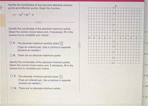 Solved Identify The Coordinates Of Any Local And Absolute Chegg