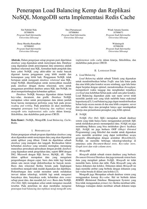 pdf penerapan load balancing kemp dan replikasi nosql mongodb serta