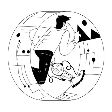 Premium Vector Glyph Illustration Of Robot Running