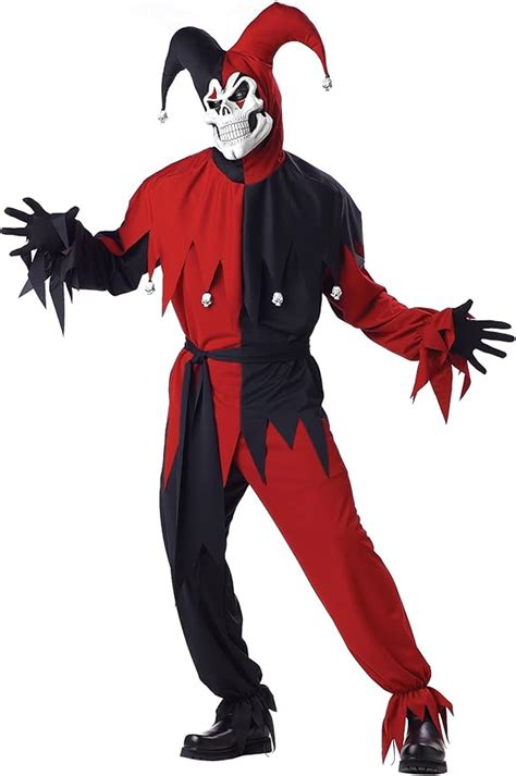 California Costumes Adult Evil Jester Costume Large Red
