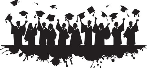 Graduates Celebrating Throwing Caps In Air Graduation 72566491 Vector