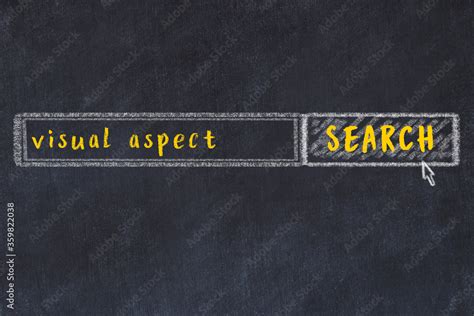 Chalk Sketch Of Browser Window With Seqrch Form And Inscription Visual Aspect Stock Illustration