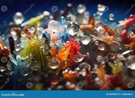 Microplastics In Water Sample Under Microscope Lens Stock Illustration Illustration Of Aquatic
