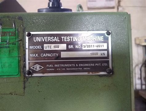 Stainless Steel Universal Testing Machine UTM Model Name Number UTES 100 Capacity 100 Ton
