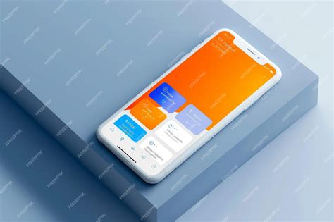 Modern User Interface Design Template Conceptual Mobile Phone Screen Mockup For Application