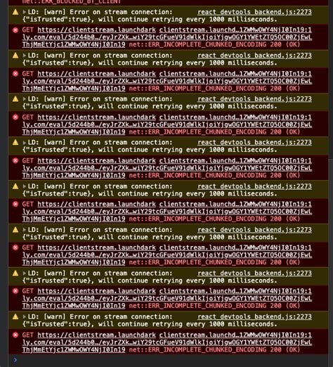 Streaming Connection Error Causes Endless Console Logs Error On Stream Connection IsTrusted