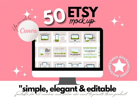 Mock Up Canva Template Mock Up Etsy Digital Product Mockup Etsy